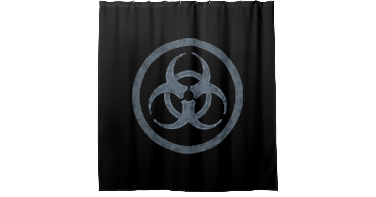 Biohazard Symbol Shower Curtain | Zazzle