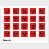 Biohazard Symbol Square Sticker | Zazzle