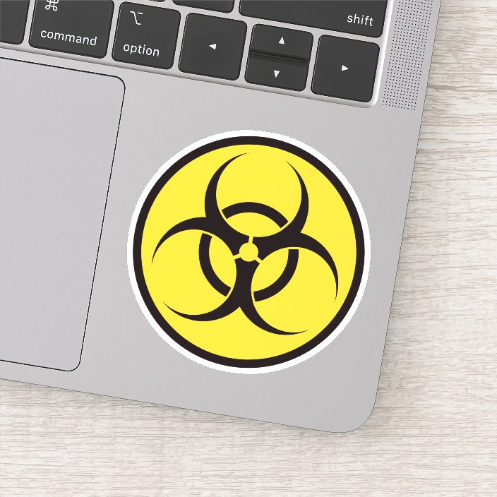 Biohazard symbol sticker | Zazzle.com
