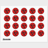 BioHazard Toxic - Red Classic Round Sticker | Zazzle