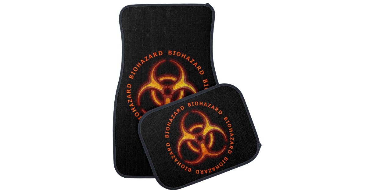 Biohazard Warning Car Floor Mat | Zazzle