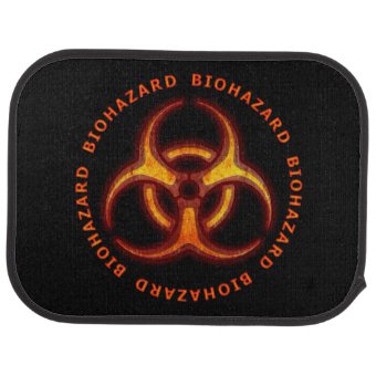 Biohazard Warning Car Floor Mat | Zazzle