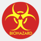 Biohazard Radiation Warning Classic Round Sticker | Zazzle.com