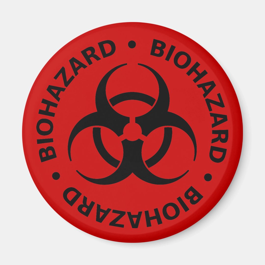 Biohazard Warning Magnet | Zazzle