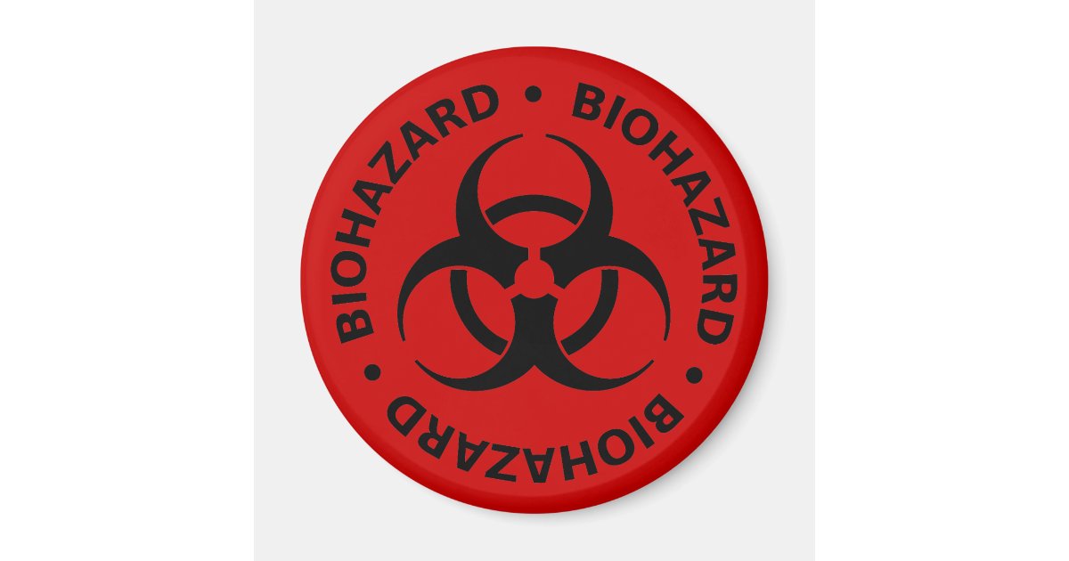 Biohazard Warning Magnet | Zazzle