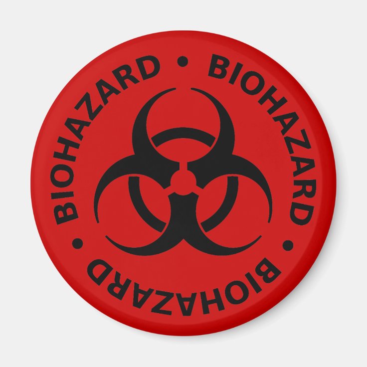 Biohazard Warning Magnet | Zazzle