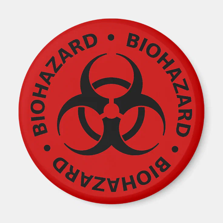 Biohazard Warning Magnet | Zazzle