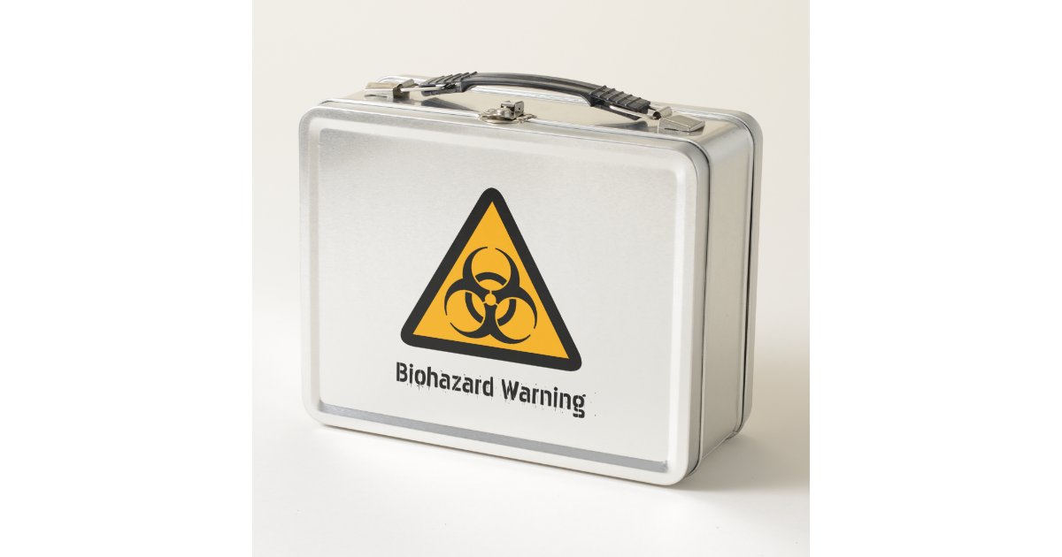 Biohazard Warning Metal Lunch Box | Zazzle