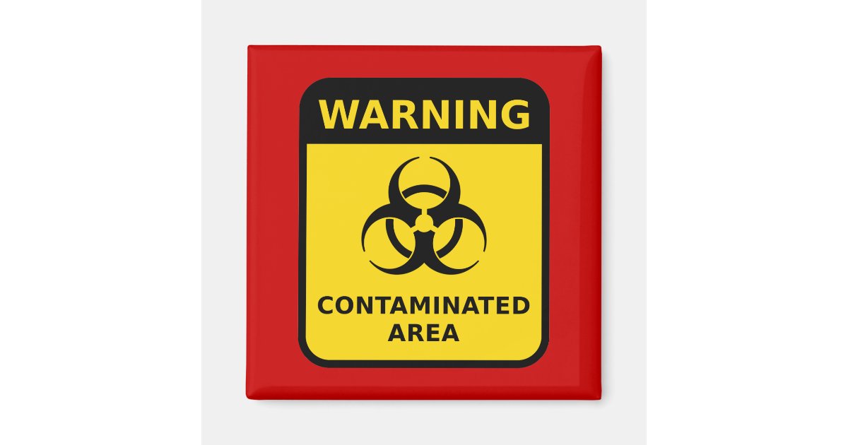 Biohazard Warning Sign Magnet | Zazzle