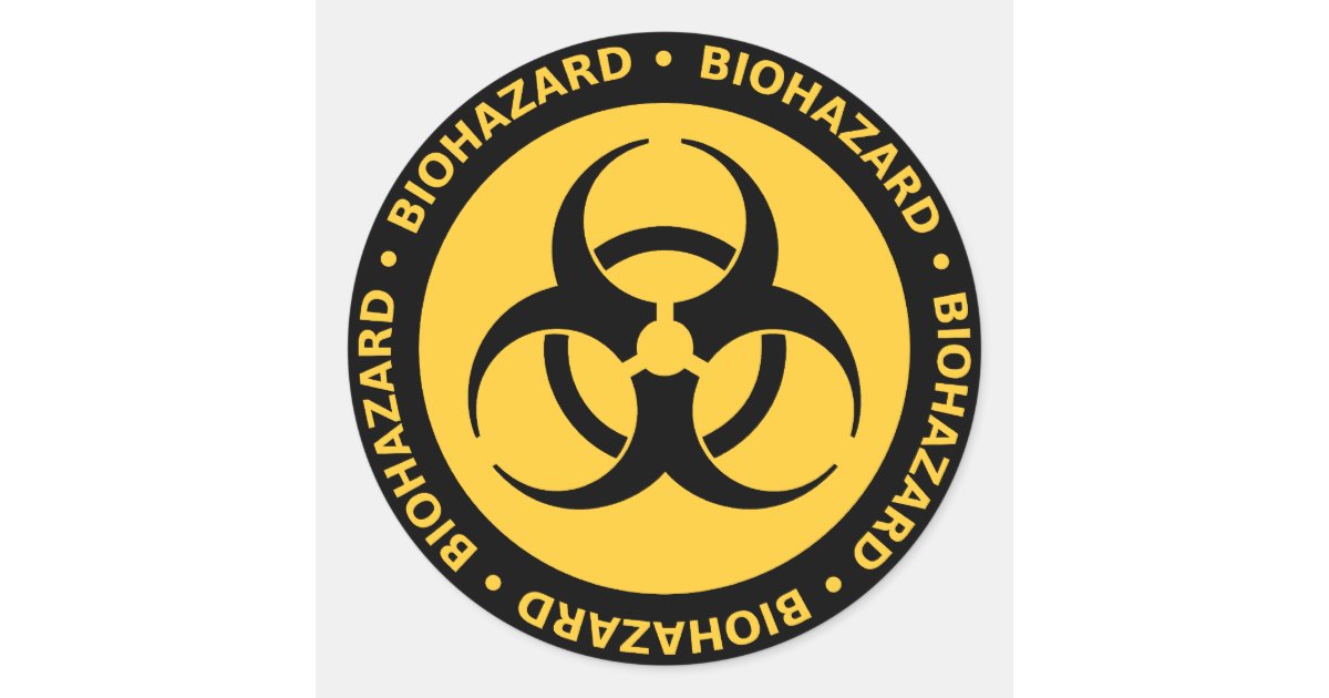 Biohazard Warning Sticker | Zazzle