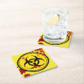 Biohazard Warning Symbol Bloody Paper Coaster | Zazzle