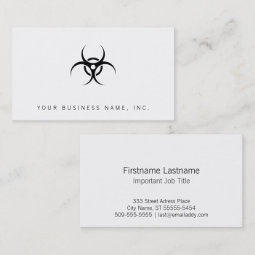 Biohazard Warning Symbol Business Card | Zazzle