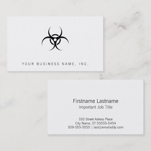 Biohazard Warning Symbol Business Card | Zazzle