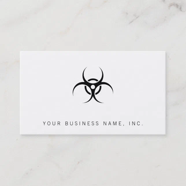 Biohazard Warning Symbol Business Card | Zazzle