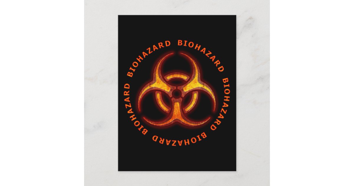 Biohazard Zombie Warning Postcard | Zazzle