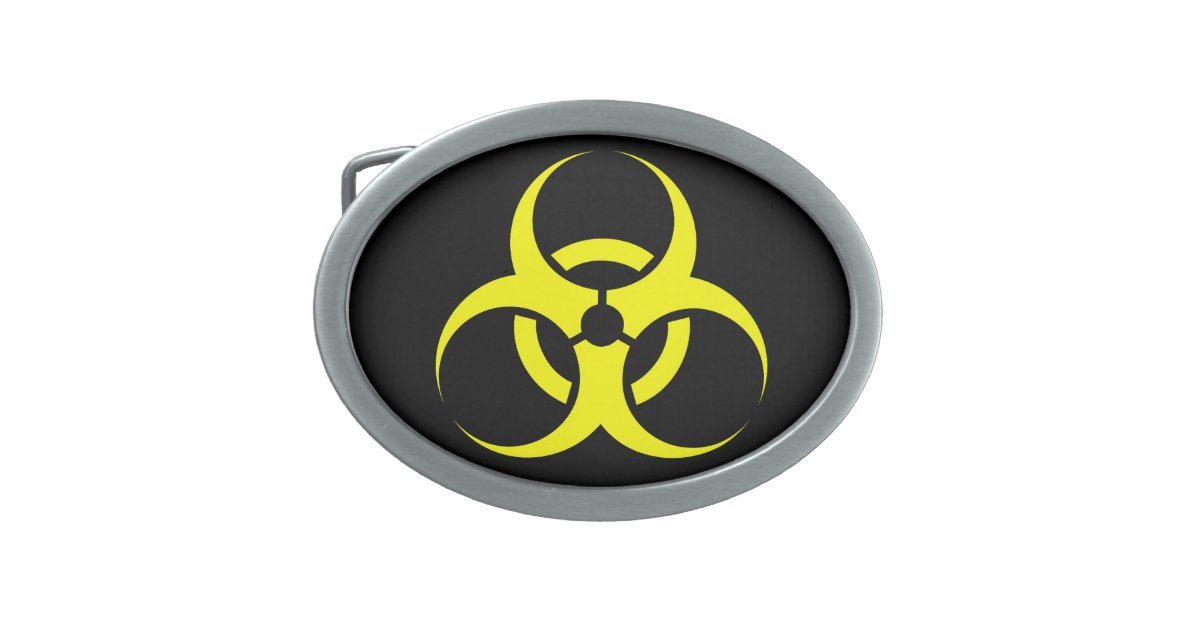 Biological Biohazard Symbol yellow Belt Buckle | Zazzle