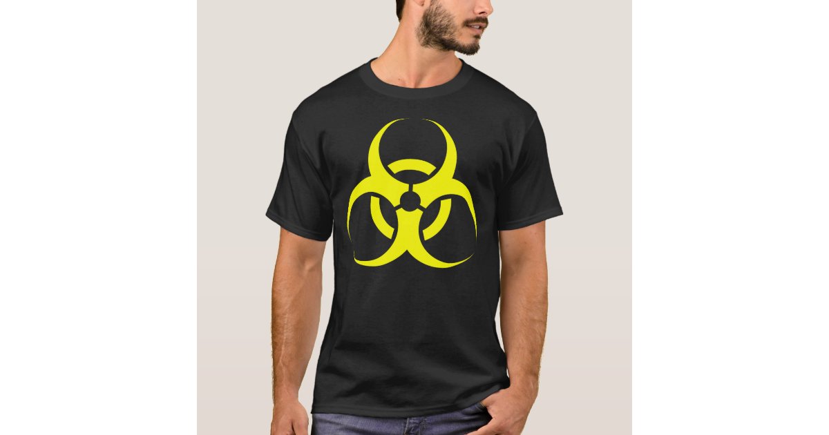 Biological Biohazard Symbol yellow T-Shirt | Zazzle