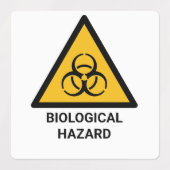 Biological Hazard Warning, Biohazard Symbol Labels | Zazzle