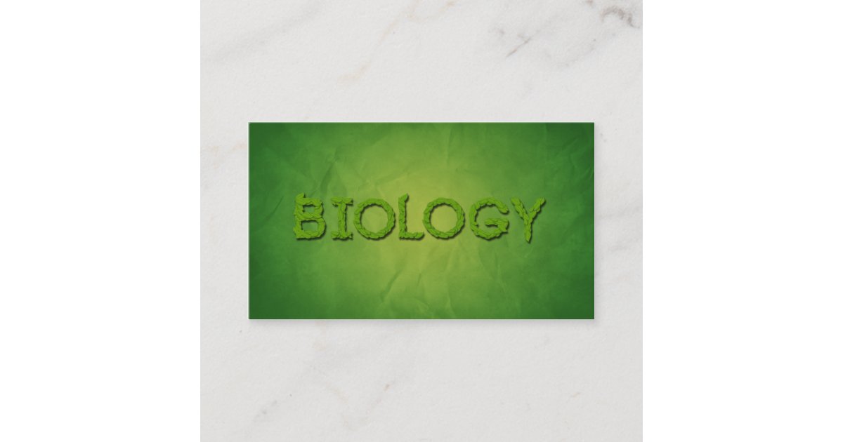 Biology Biologist Typography Business Cards | Zazzle