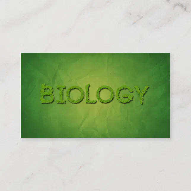 Biology Biologist Typography Business Cards | Zazzle