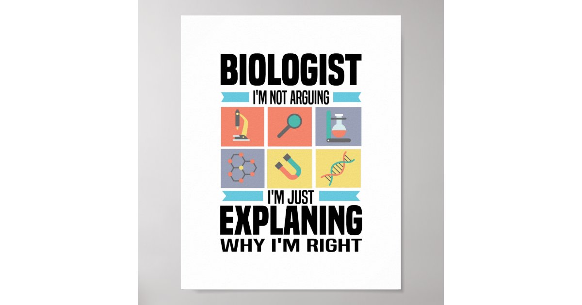 Biology Gifts | Biologists Teacher Science Student Poster | Zazzle