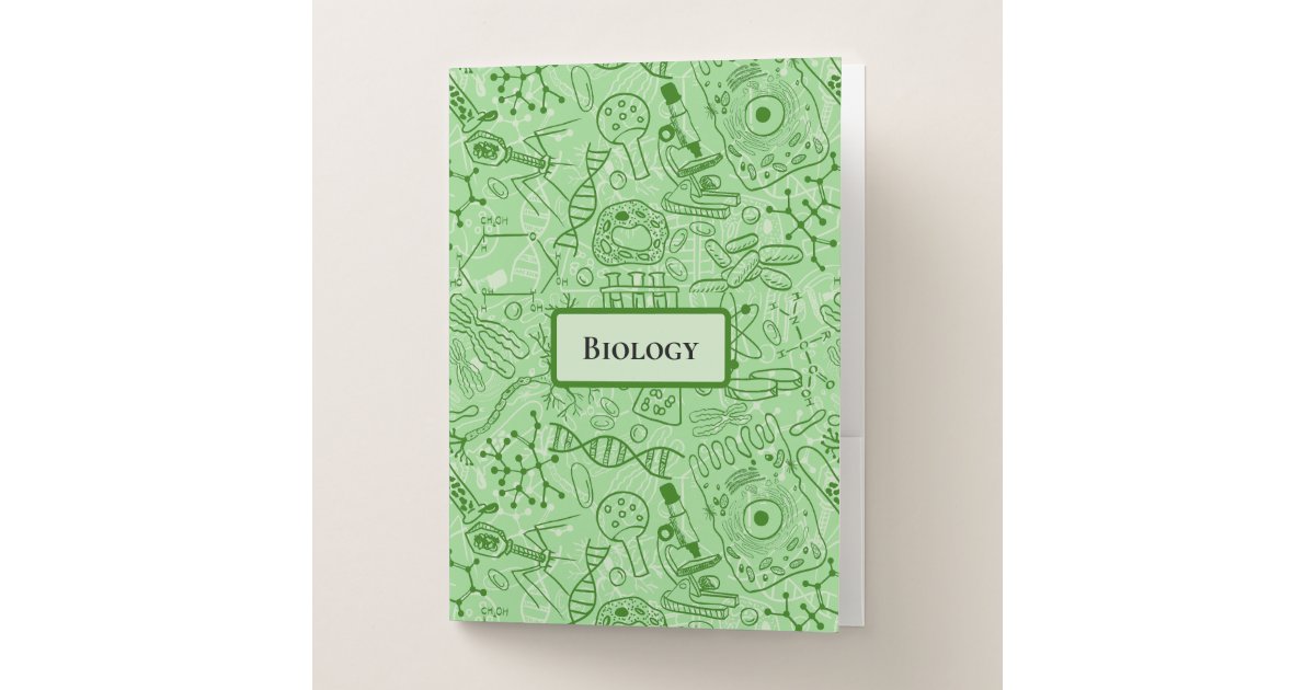 Biology Pattern Pocket Folder | Zazzle