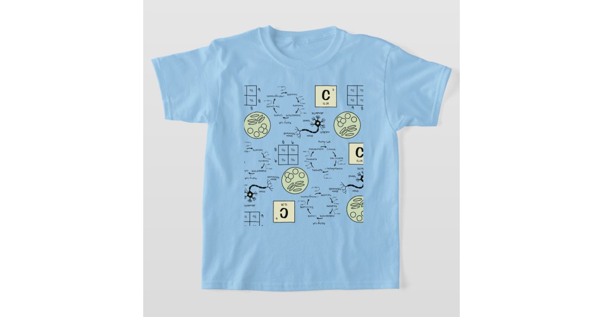 Biology Science Student Cell Genetics Neuron Nerd T-Shirt | Zazzle