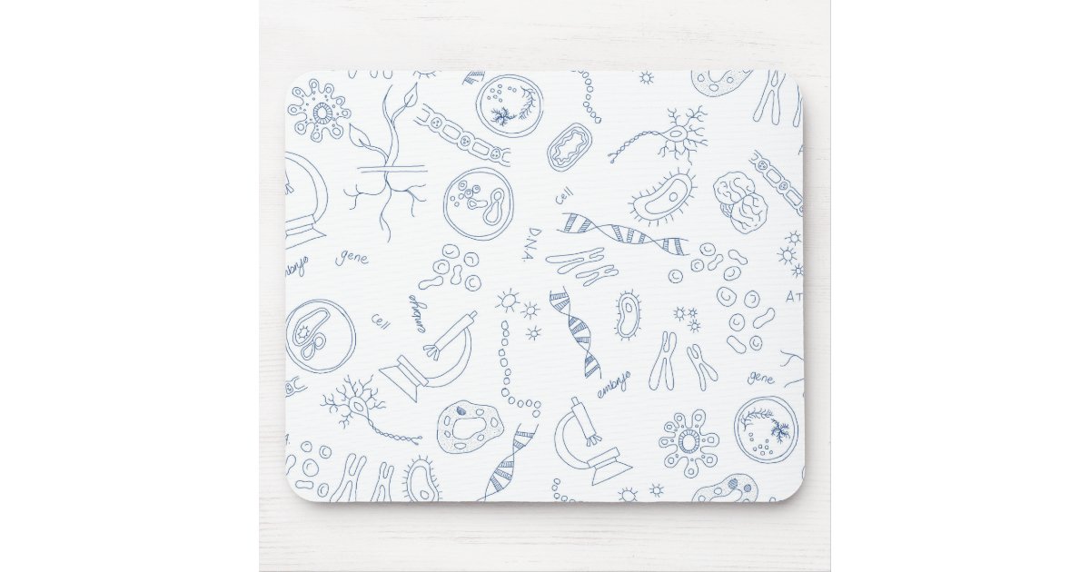 Biology scientific diagrams design mouse pad | Zazzle