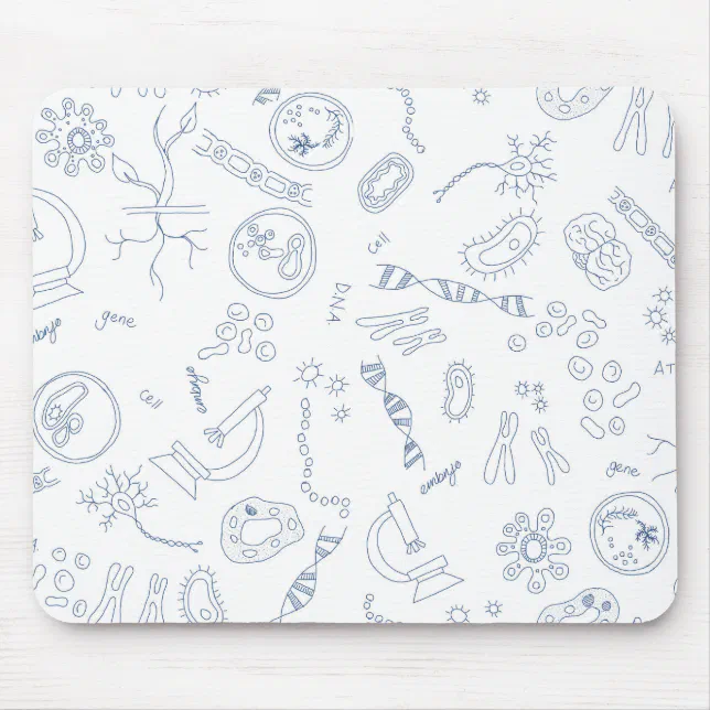 Biology scientific diagrams design mouse pad | Zazzle