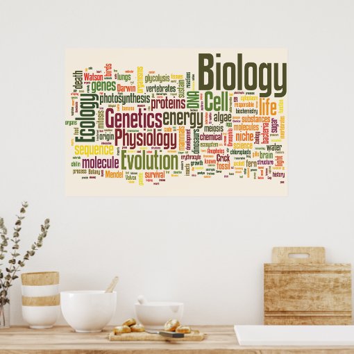 Biology Wordle No. 9 Poster | Zazzle