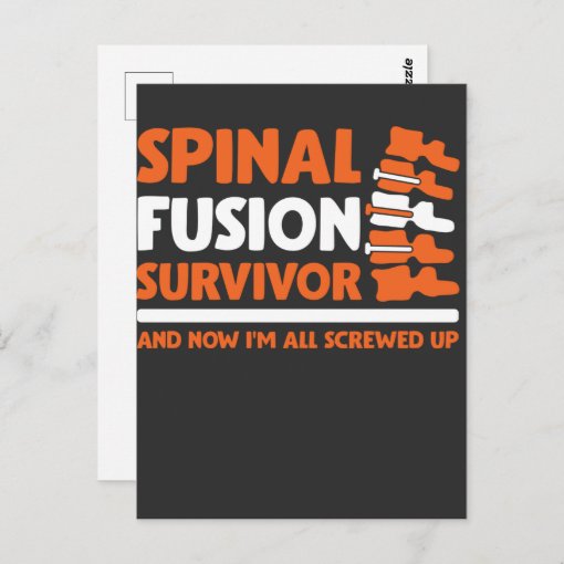 Bionic Spinal Surgery Survivor Fractured Back Postcard | Zazzle