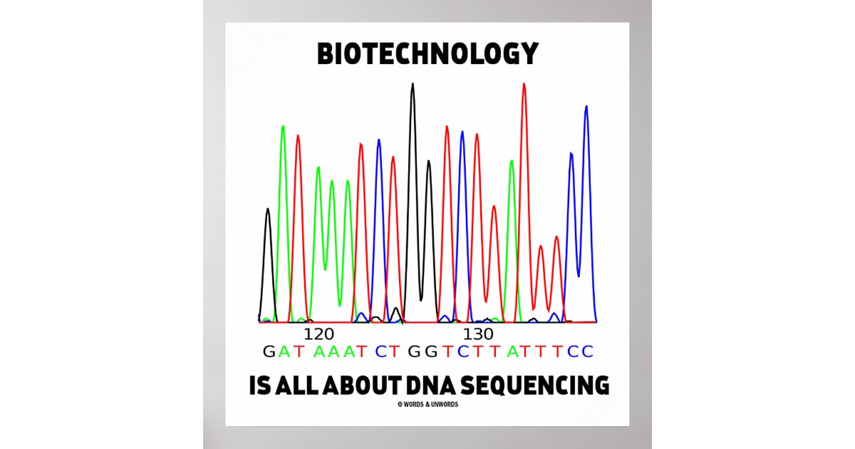 Biotechnology Is All About DNA Sequencing Poster | Zazzle