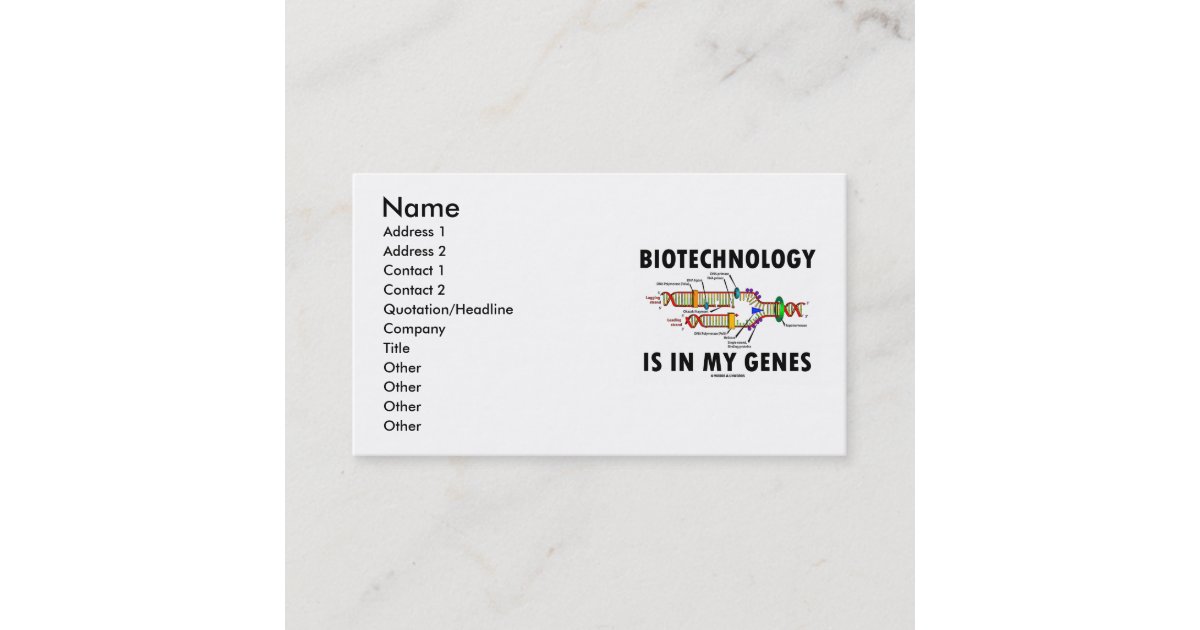 Biotechnology Is In My Genes (DNA Replication) Business Card | Zazzle