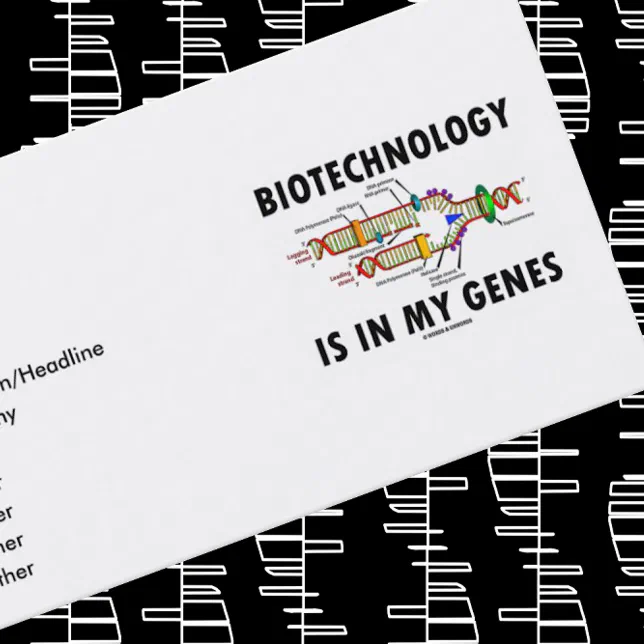Biotechnology Is In My Genes (DNA Replication) Business Card | Zazzle