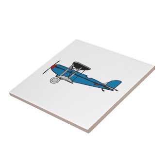 Biplane Airplane Ceramic Tile | Zazzle