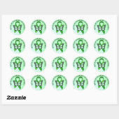 Bipolar Disorder Awareness Butterfly Ribbon Classic Round Sticker | Zazzle