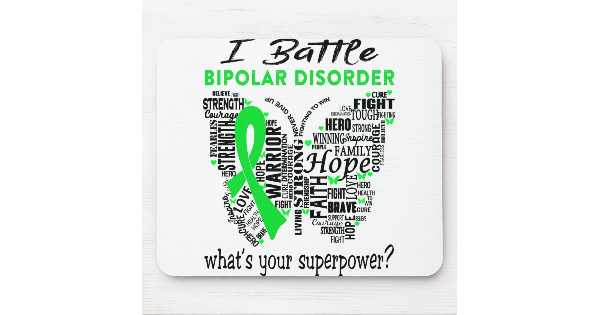 Bipolar Disorder Awareness Month Ribbon Mouse Pad | Zazzle