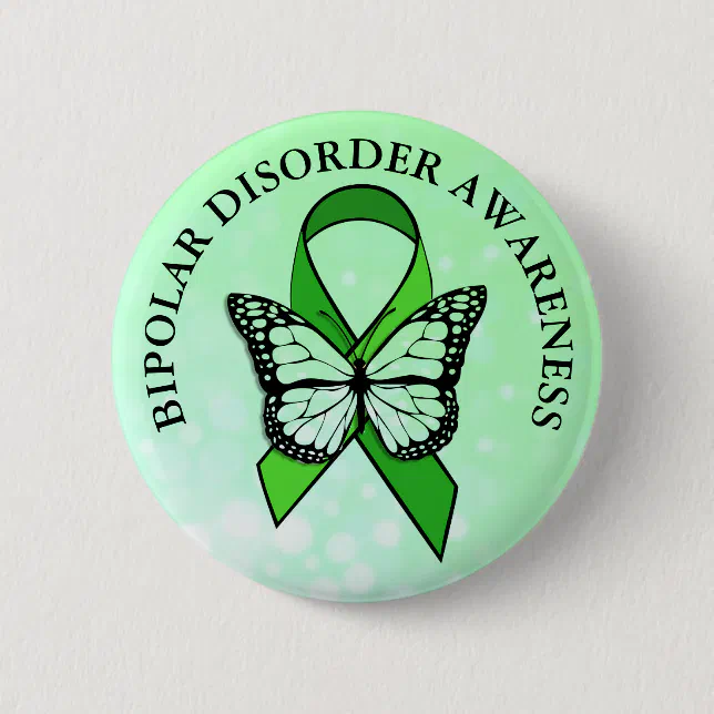 Bipolar Disorder Awareness Ribbon Button | Zazzle