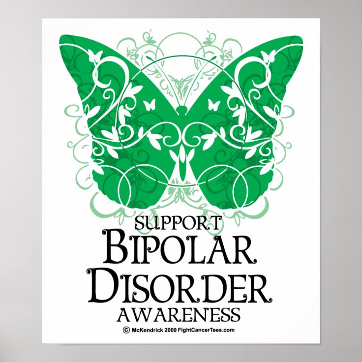 Bipolar Disorder Butterfly Poster | Zazzle