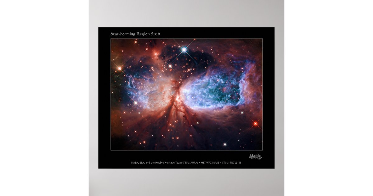 Bipolar Star Forming Region Sharpless 2-106 Nebula Poster | Zazzle