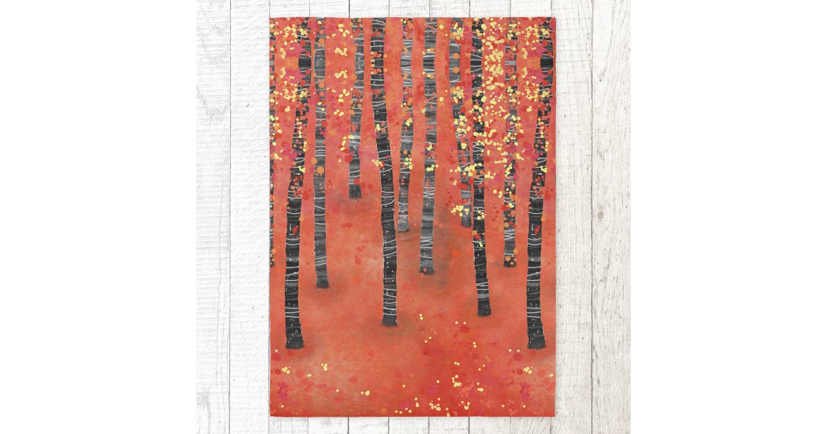 Birch Aspen Forest Rug | Zazzle