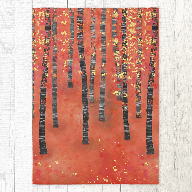 Birch Aspen Forest Rug | Zazzle