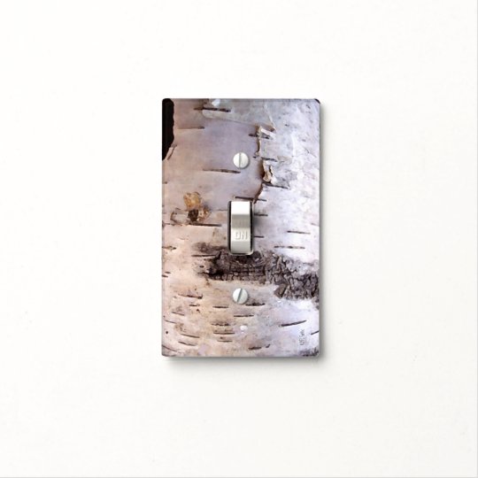 Birch Bark Light Switch Cover | Zazzle.com