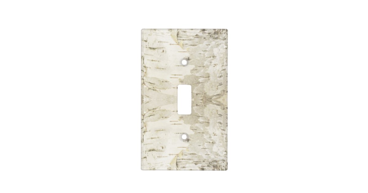 Birch Bark Lightswitch Light Switch Cover | Zazzle