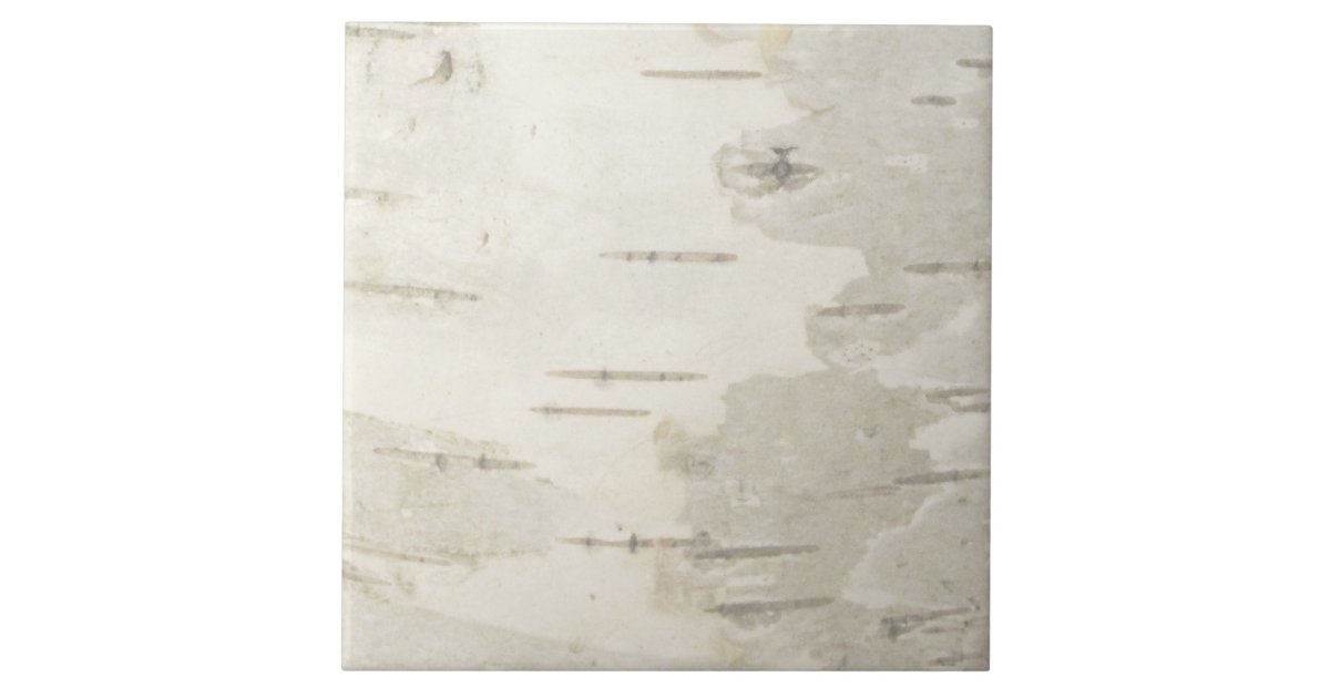 Birch Bark Nature Photography Ceramic Tile | Zazzle