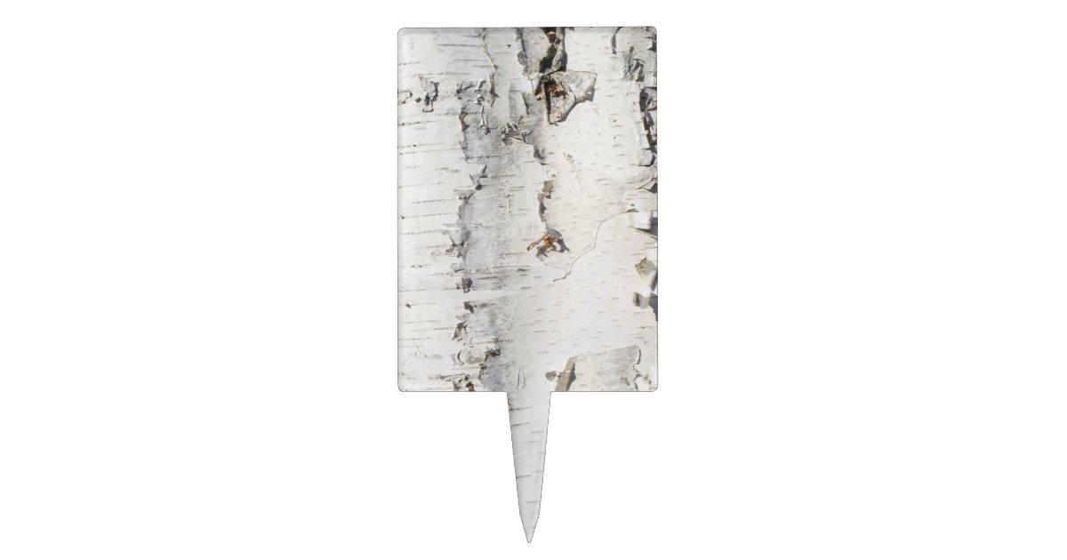 Birch bark pattern cake topper | Zazzle