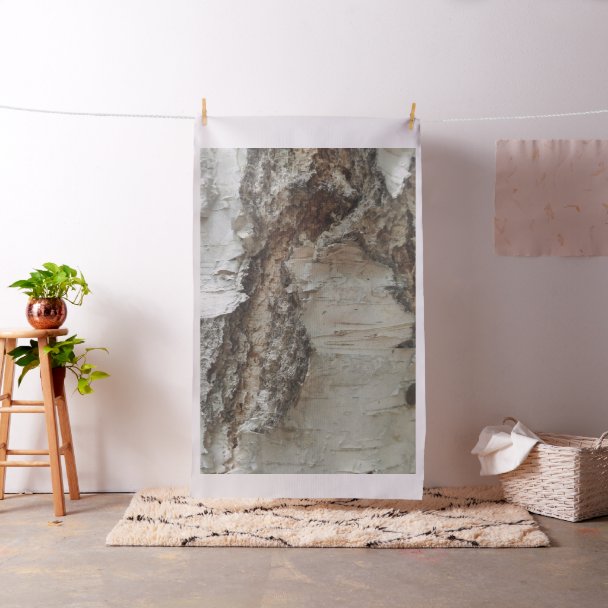 Birch bark pattern fabric | Zazzle