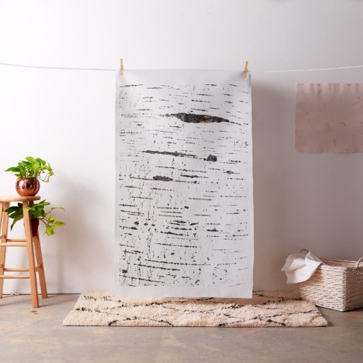 Birch bark pattern fabric | Zazzle