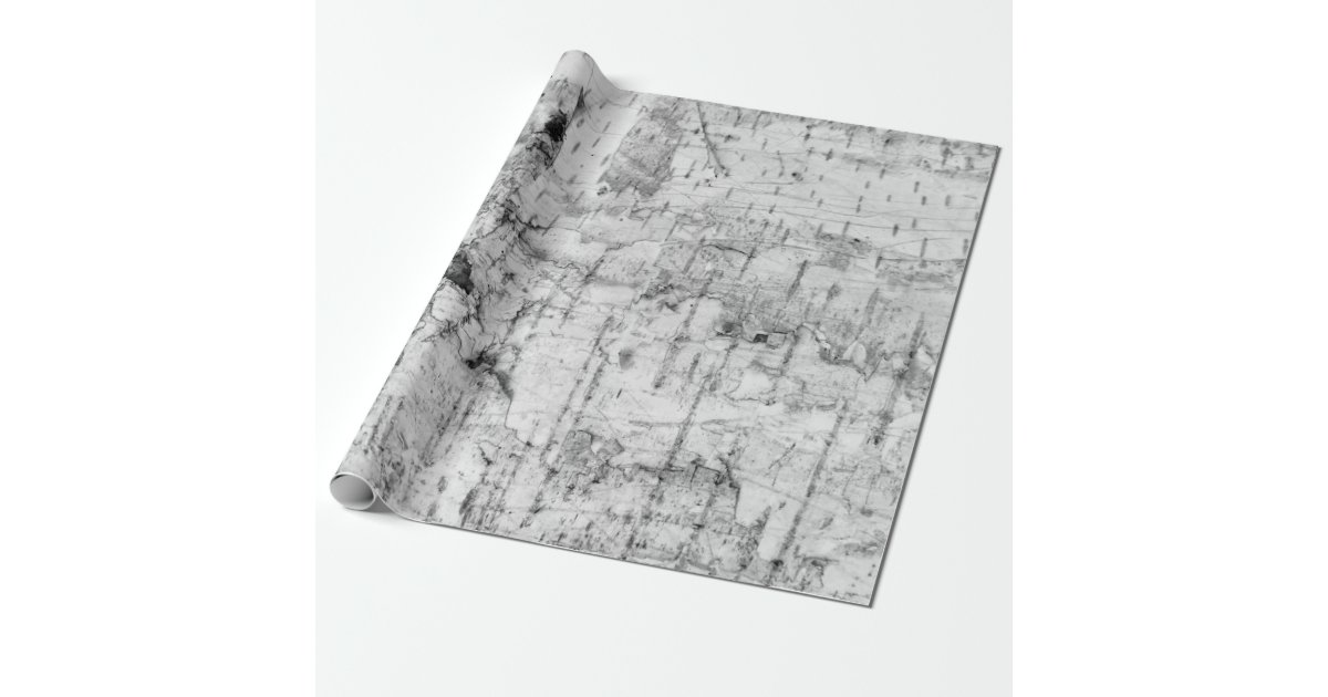 Birch bark pattern wrapping paper | Zazzle