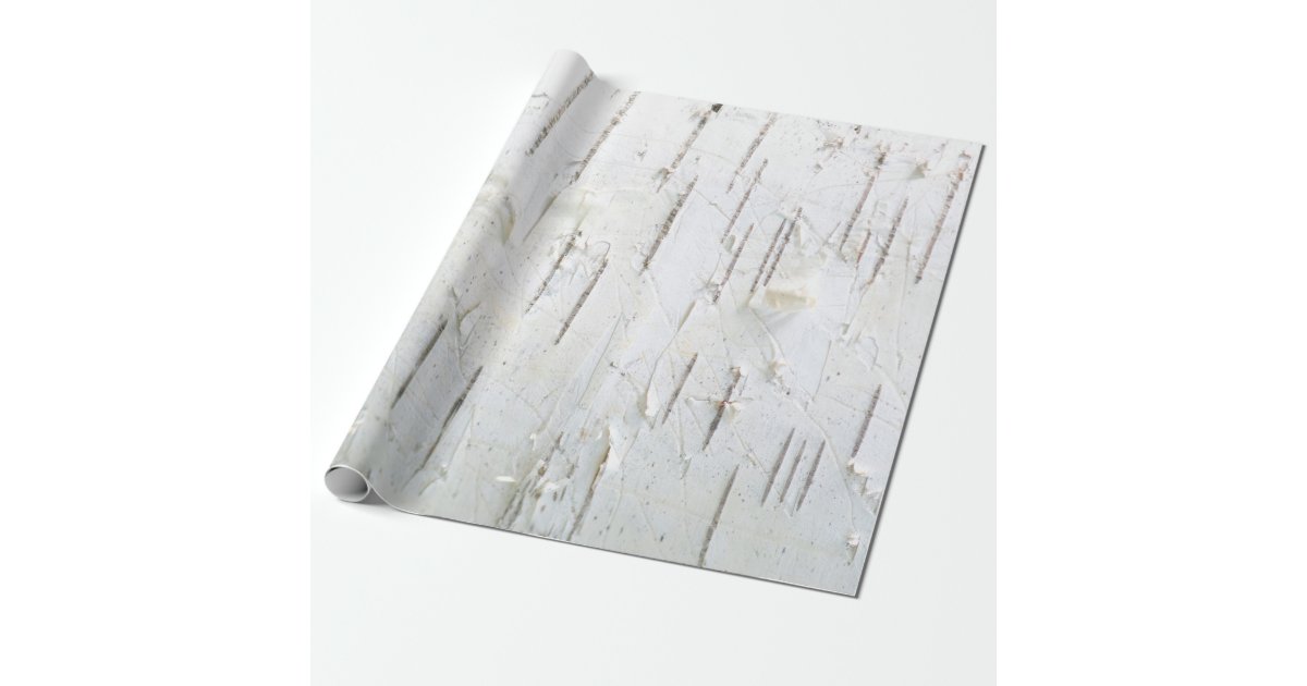 Birch bark pattern wrapping paper | Zazzle